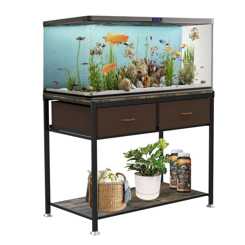 Amazon.com: JDGG 40 Gallon Fish Tank Stand 700LBS Double-Layer Storage ...