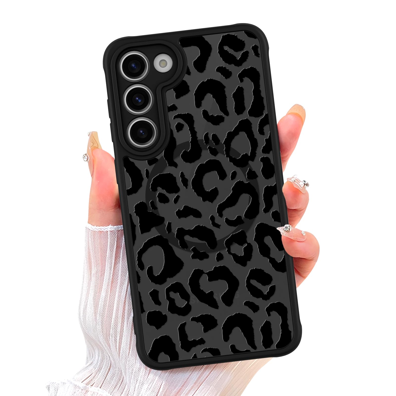 Amazon.com: ZIYE Magnetic Case for Galaxy S23 Plus Leopard Pattern ...