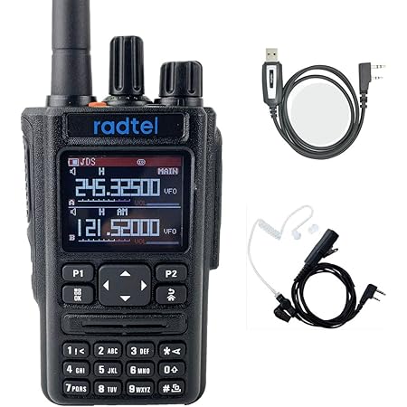 Amazon.com: Radtel RT-590 Tri-Band Radio Air Band Receive Two-Way Radio ...