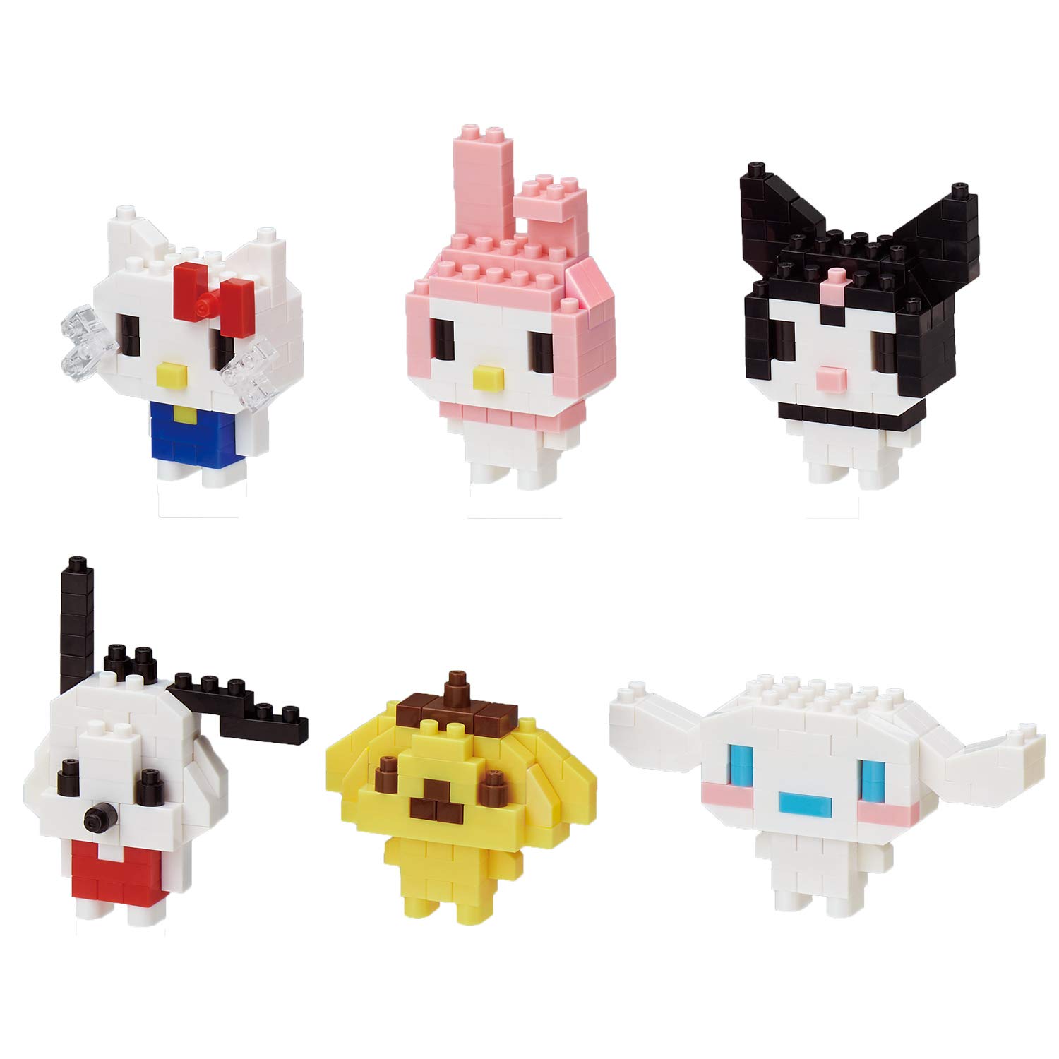 Amazon.co.jp: Nanoblock Mini Nano Sanrio Characters NBMC_04S 1 Box = 6 ...