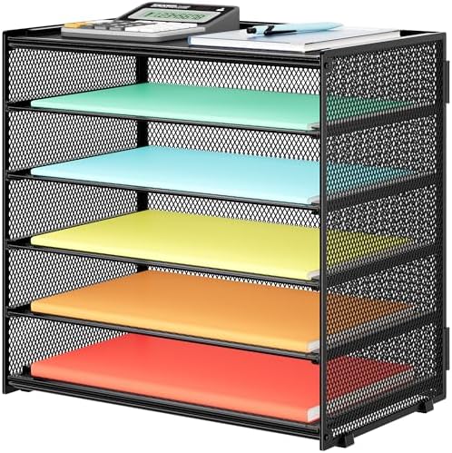 Amazon.com: Storage Standard 4 Tier Paper Organizer with Handle ...