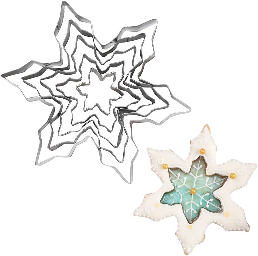 Giant Christmas Cookie Cutter Set - 5 Piece - Stainless Steel : Amazon ...
