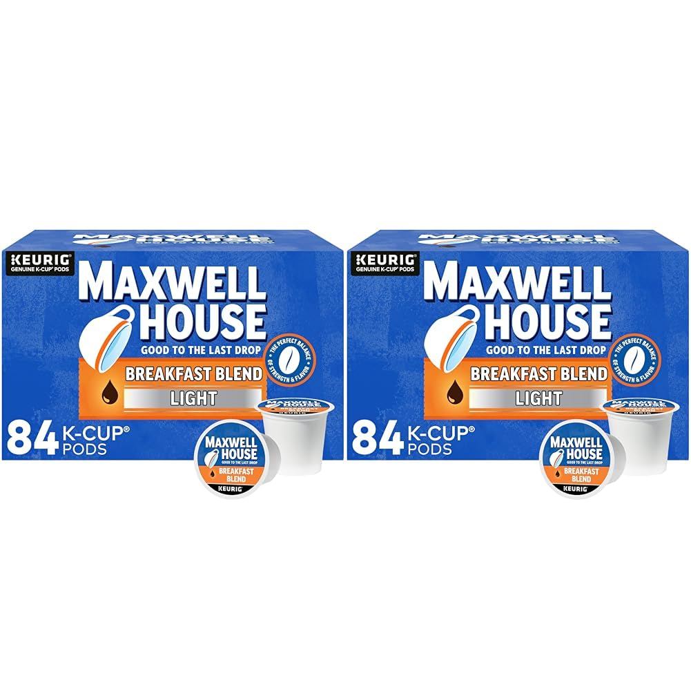 Amazon.com: Maxwell House Breakfast Blend Light Roast K-Cup Coffee Pods ...