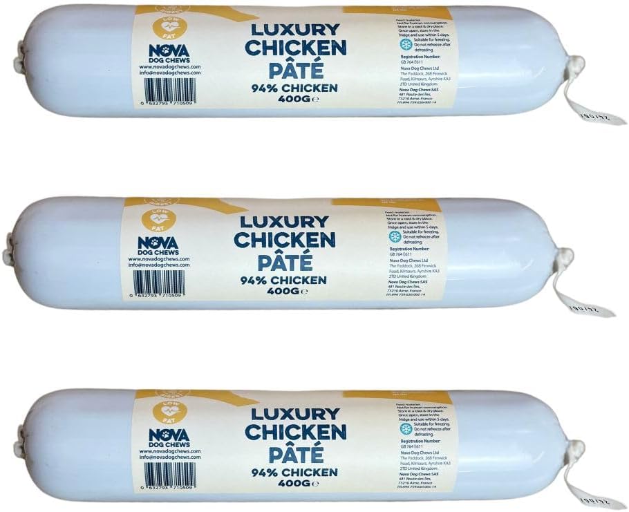 JR Pet Products 5 x 80g Pure Chicken Pate Pâté Dog Treat Reward Made ...