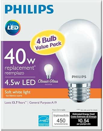 4pk A19 60w Sw Led Bulb - Amazon.com