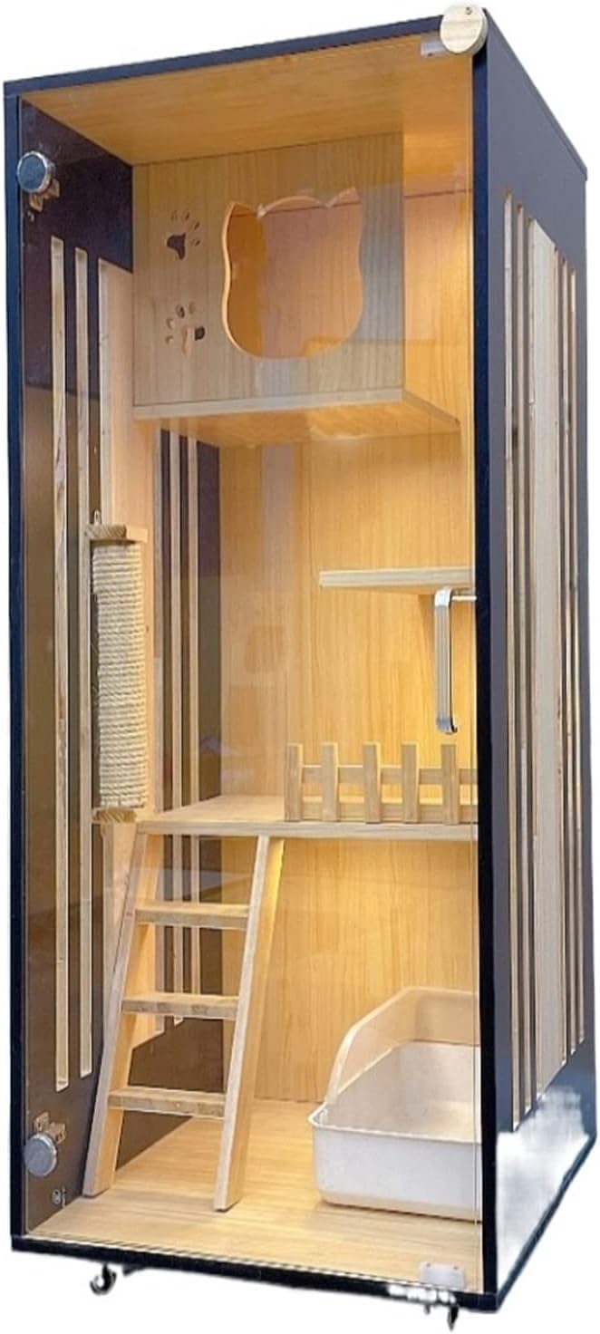 Amazon.com : TOMYEUS Cat House Cat Cage Villa Home Cat Cage Indoor Cat ...