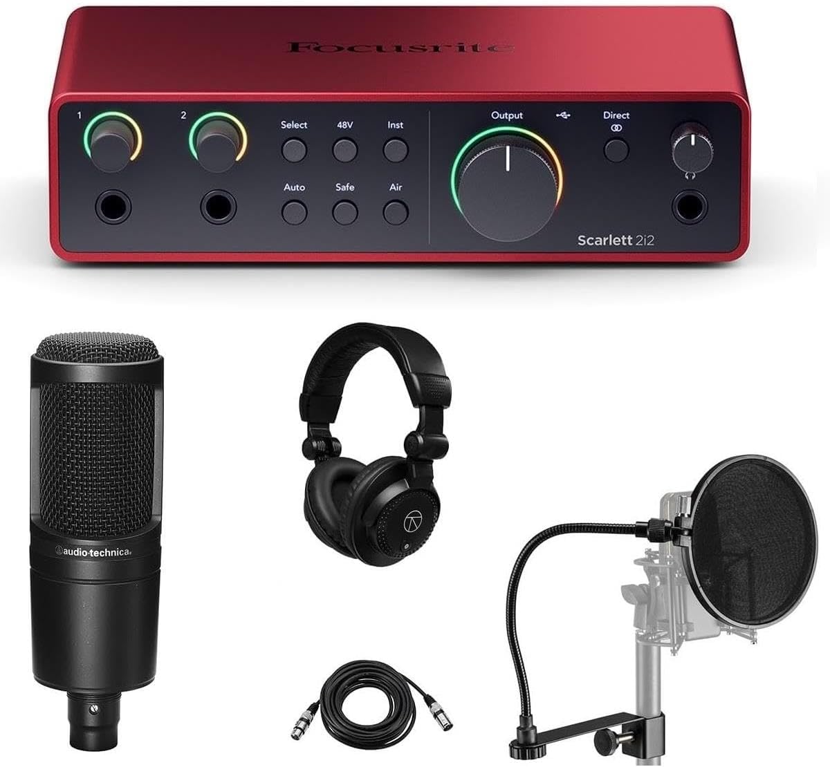 Amazon.com: Focusrite Scarlett 2i2 4th Gen 2x2 USB Audio Interface with ...