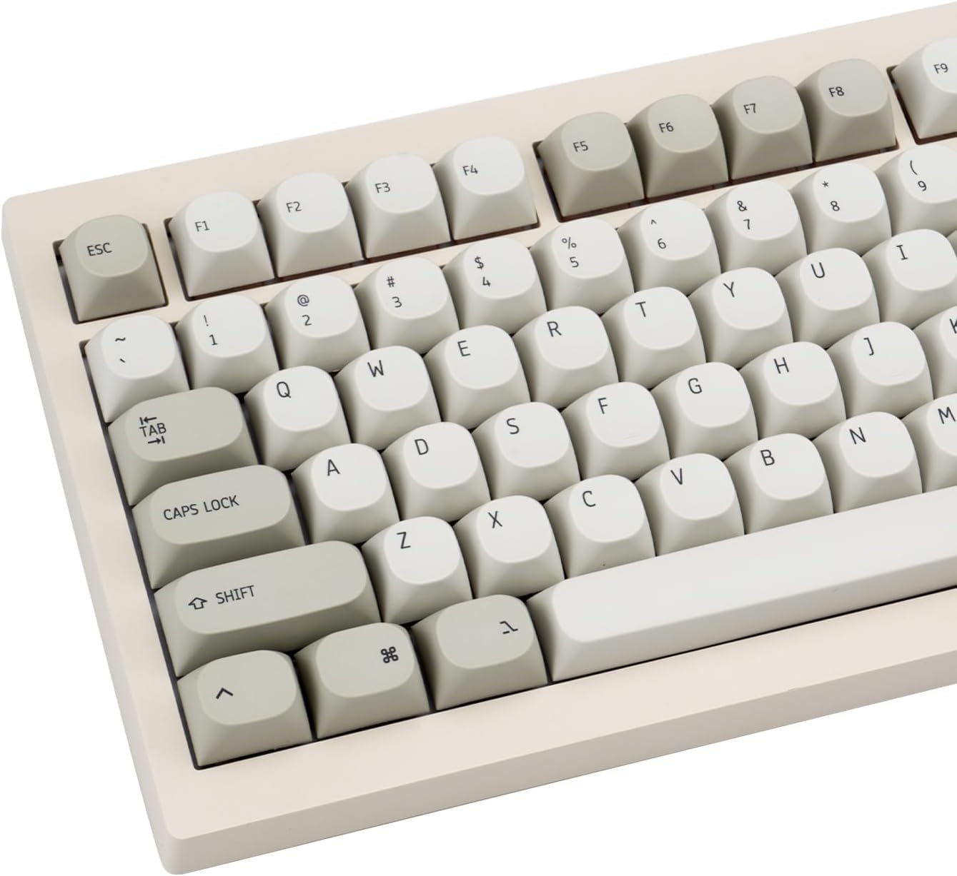 Amazon.com: TIMSEKER 119 Keys Retro Minimalist Keycaps, White and Grey ...