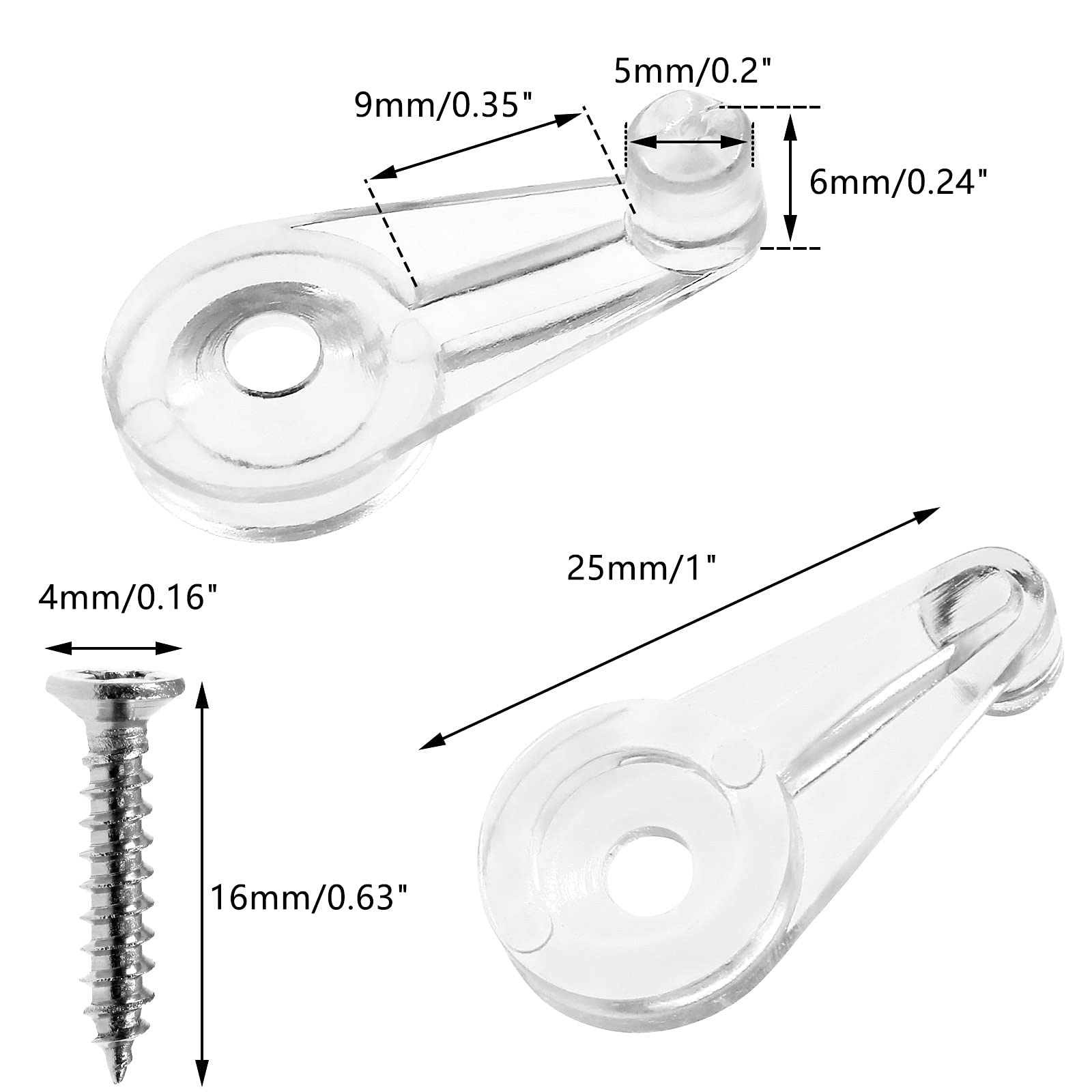 Snapklik.com : Cionyce 50 Pcs Glass Retainer Clips Kit, Plastic ...