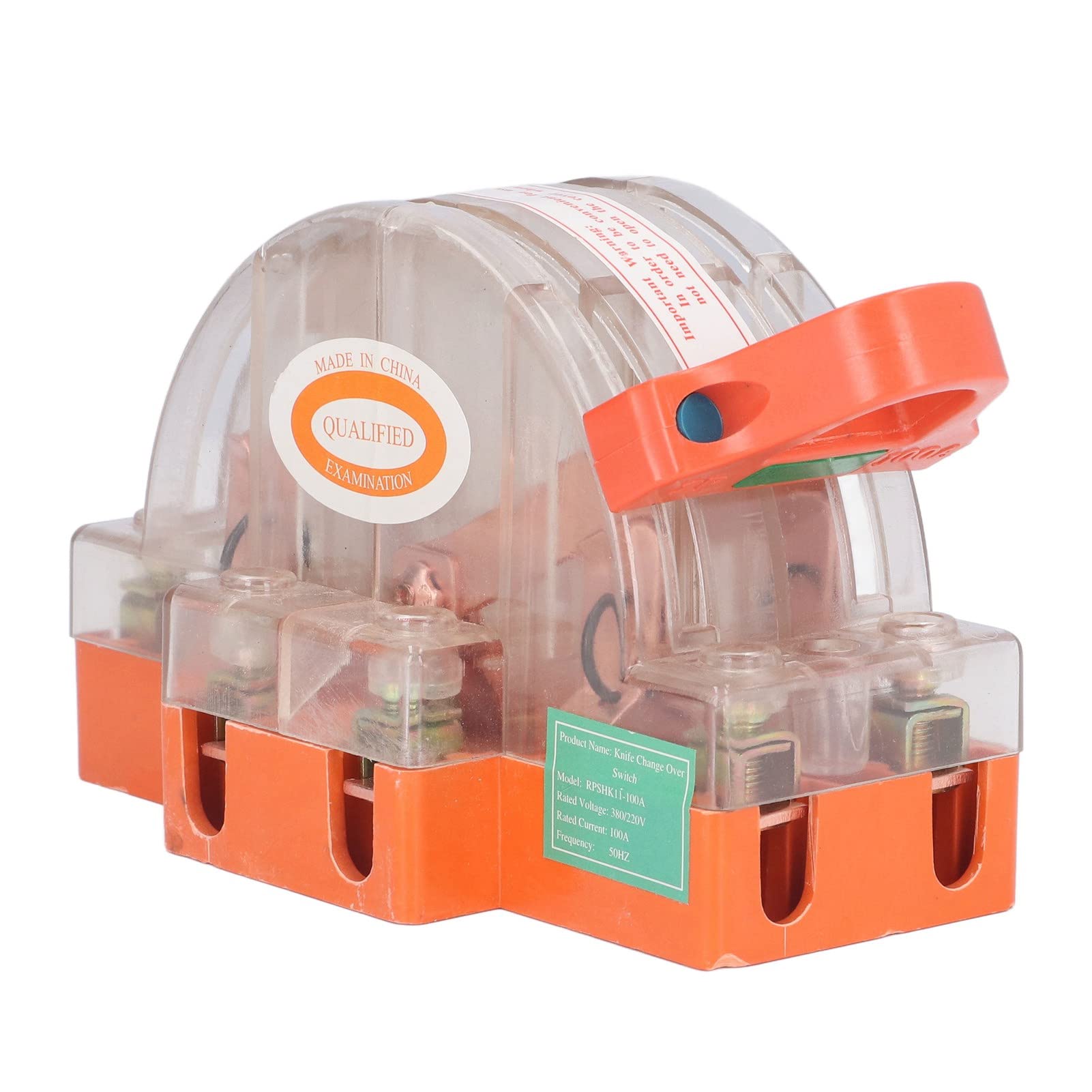 Buy 100A Safety Switch, Double Pole Switch Transparent Shell with Power ...