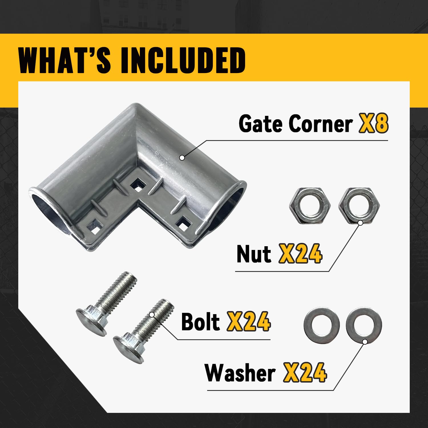 Snapklik.com : 1-3/8" Gate Corner For Chain Link Fence, Aluminum Gate ...