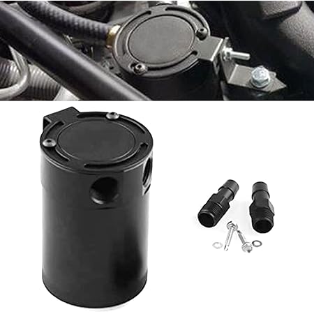 Amazon.com: PQY Oil Catch Can Baffled 2 Port Oil Catch Tank Kit ...