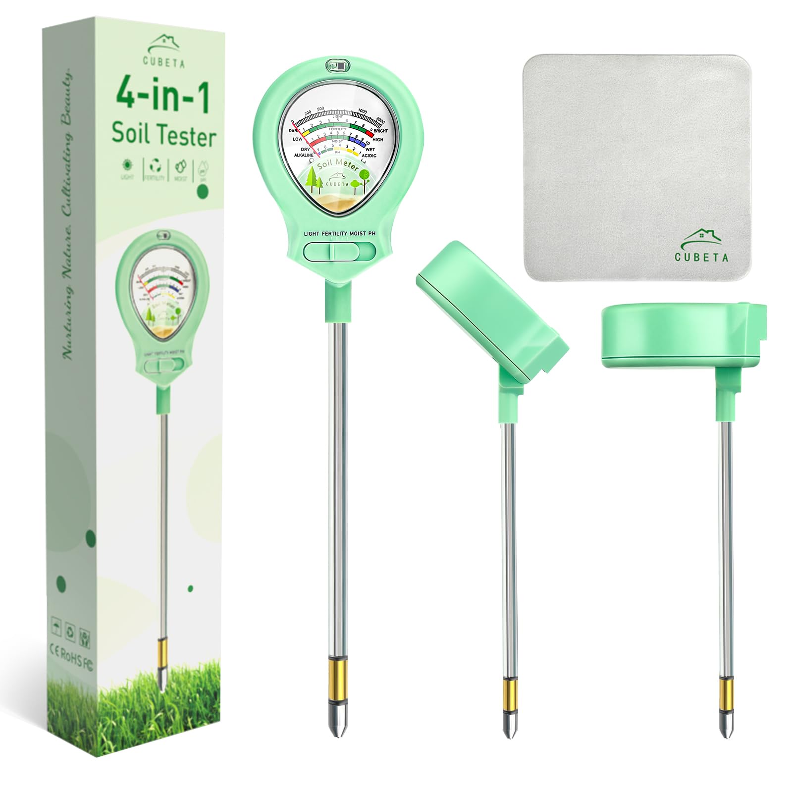 Snapklik.com : 2025 Upgraded Soil Moisture Meter For Plants, Soil pH ...
