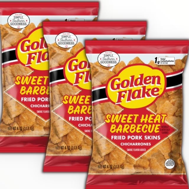 Amazon.com: Golden Flake Crispy Pork Skins - Sweet Heat Barbecue (4oz/3 Bags)
