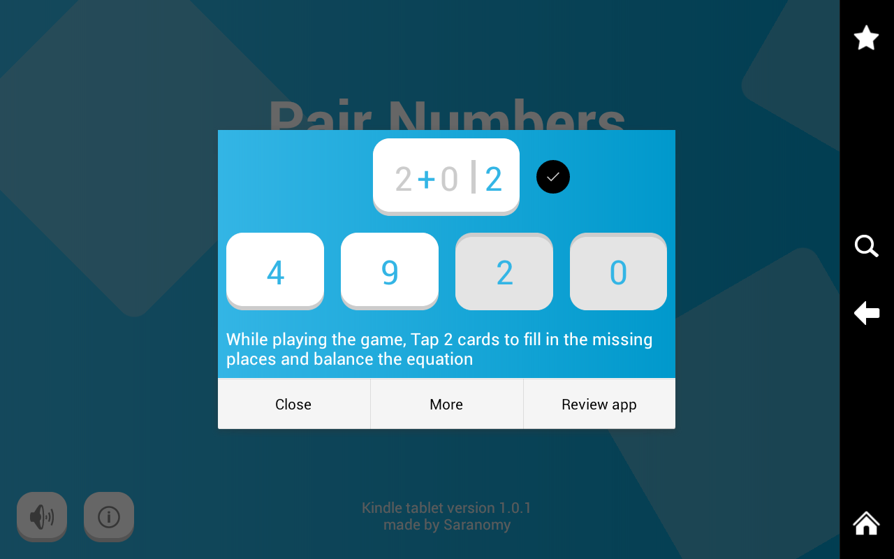 Pair Numbers for Kids - App on the Amazon Appstore