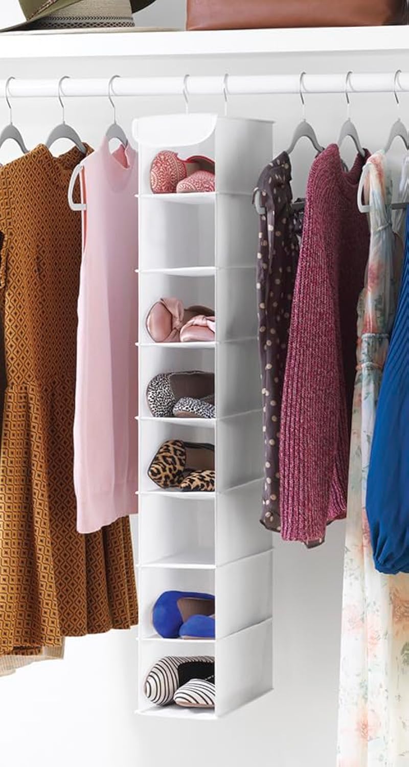 Amazon.com: Whitmor Hanging Shoe Organizer, 8 Shelves-Hanging Closet ...