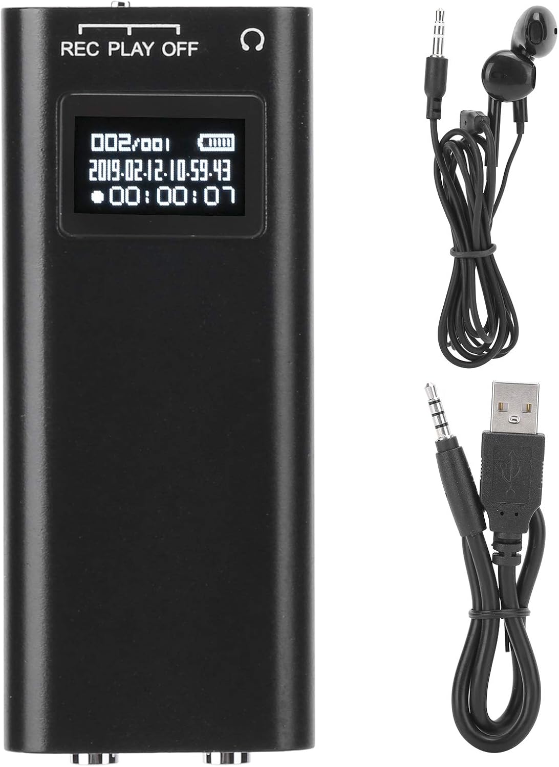 Mini Recorder, Digital Voice Recorder, Large Storage Capacity, Back ...