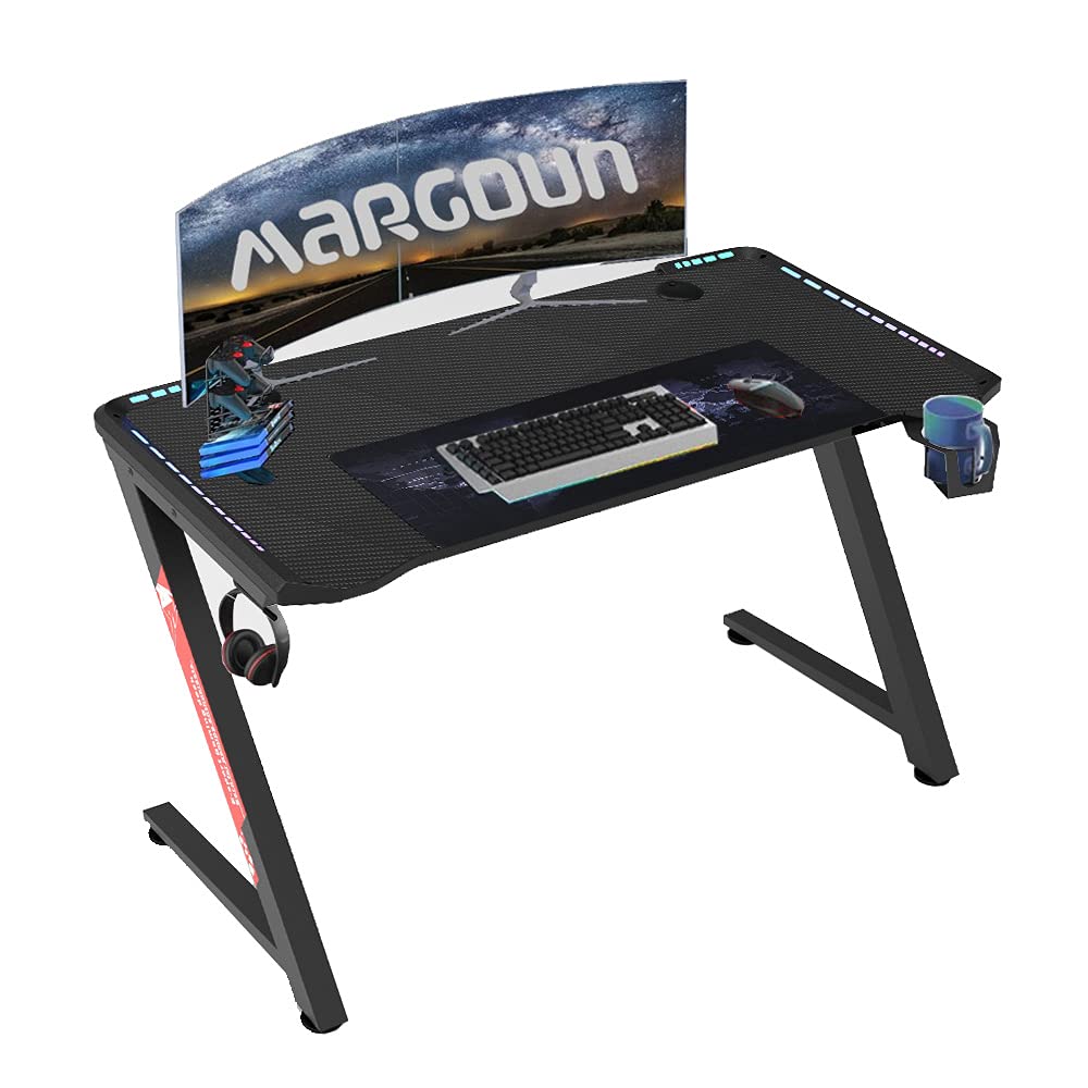 Margoun Gaming Desk 47 Inch Z Frame Design Computer Desk | Desertcart ...