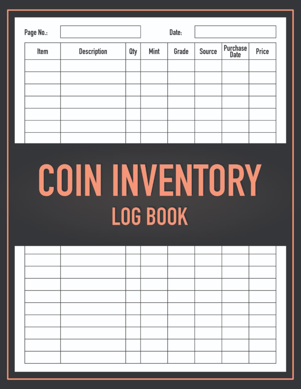 Coin Inventory Log Book: Journal for Track, Record, Catalogue, Organize ...