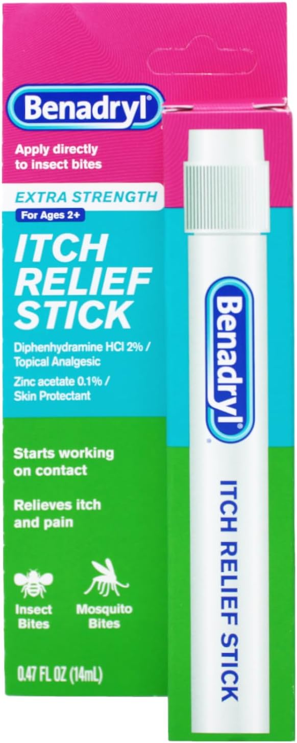 Amazon.com: Benadryl Extra Strength Anti-Itch Relief Stick, Bug Bite ...