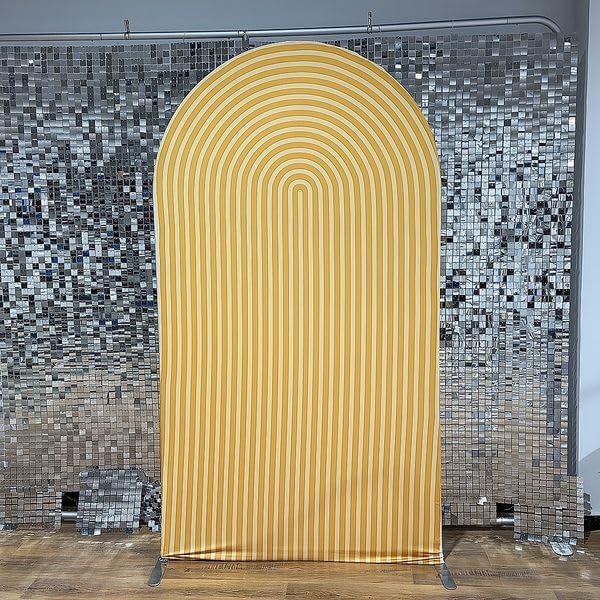 Amazon.com : FiVan Ripple Arch Backdrop Cover Elastic Spandex Curved ...