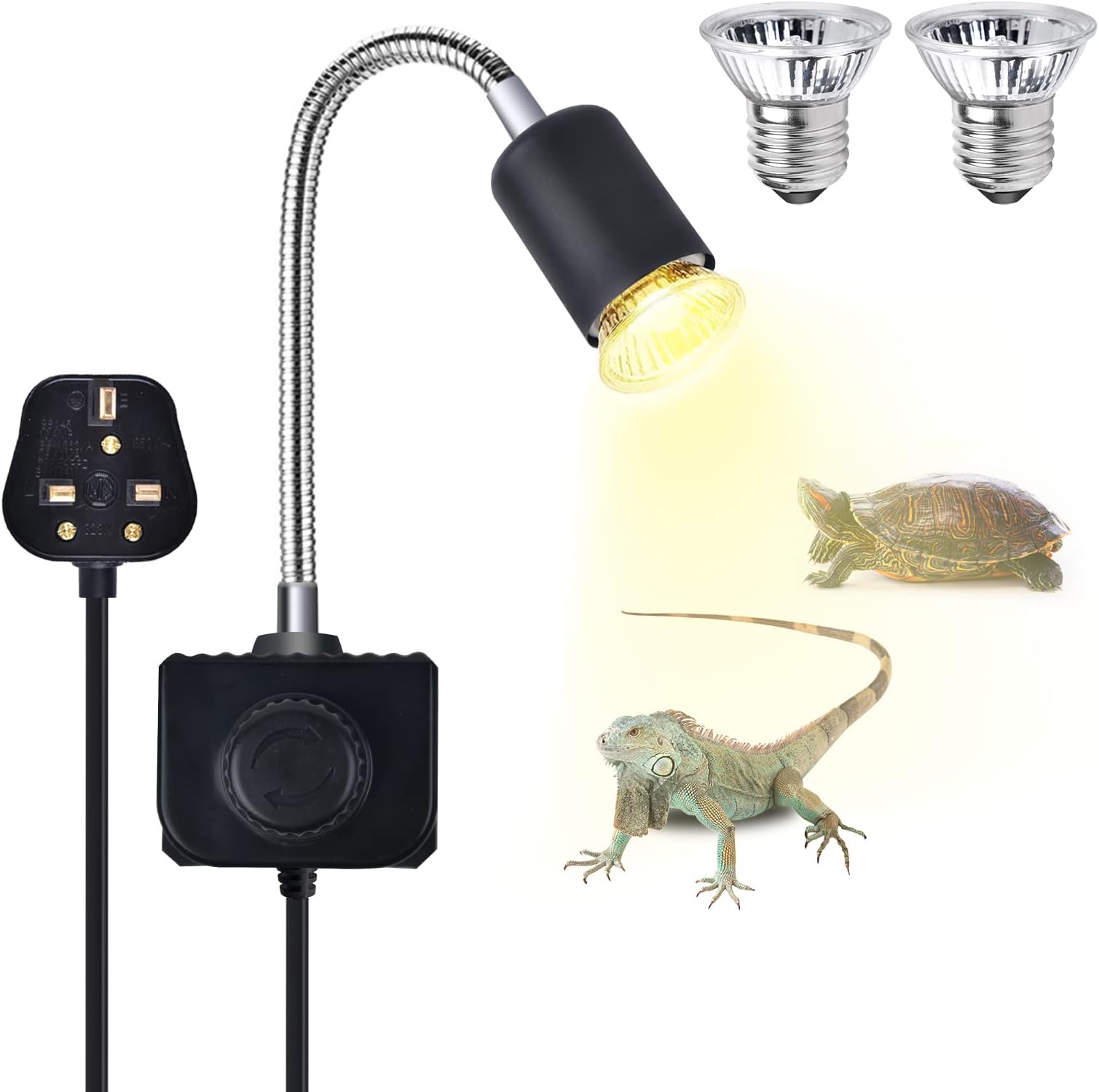 Bonlux Reptile Heat Lamp 25W E27 Basking Lamp for Tortoise Spot Holder ...