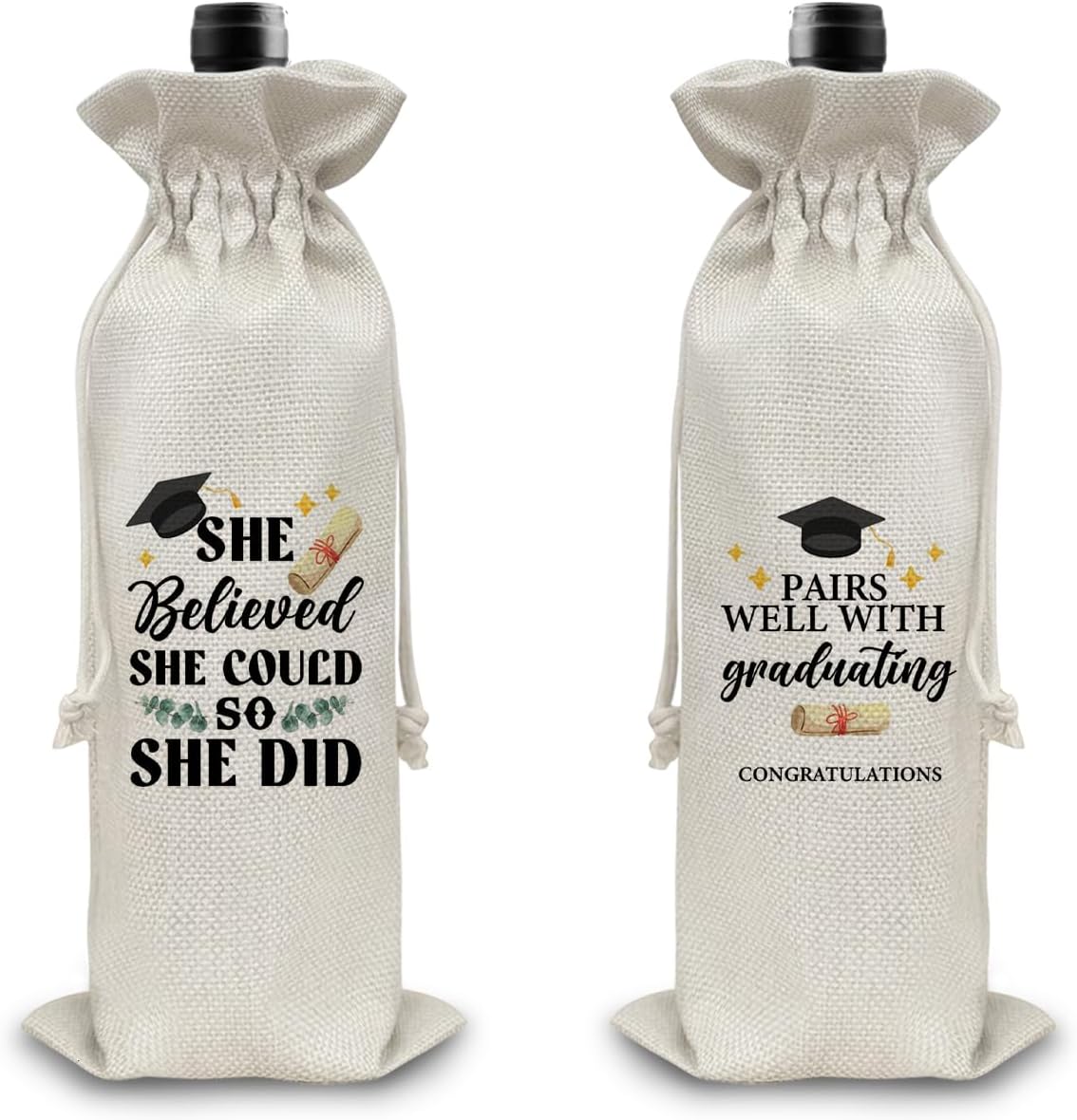 Amazon.com: QZJ Graduation Wine Bag Graduation Gifts for Her High ...