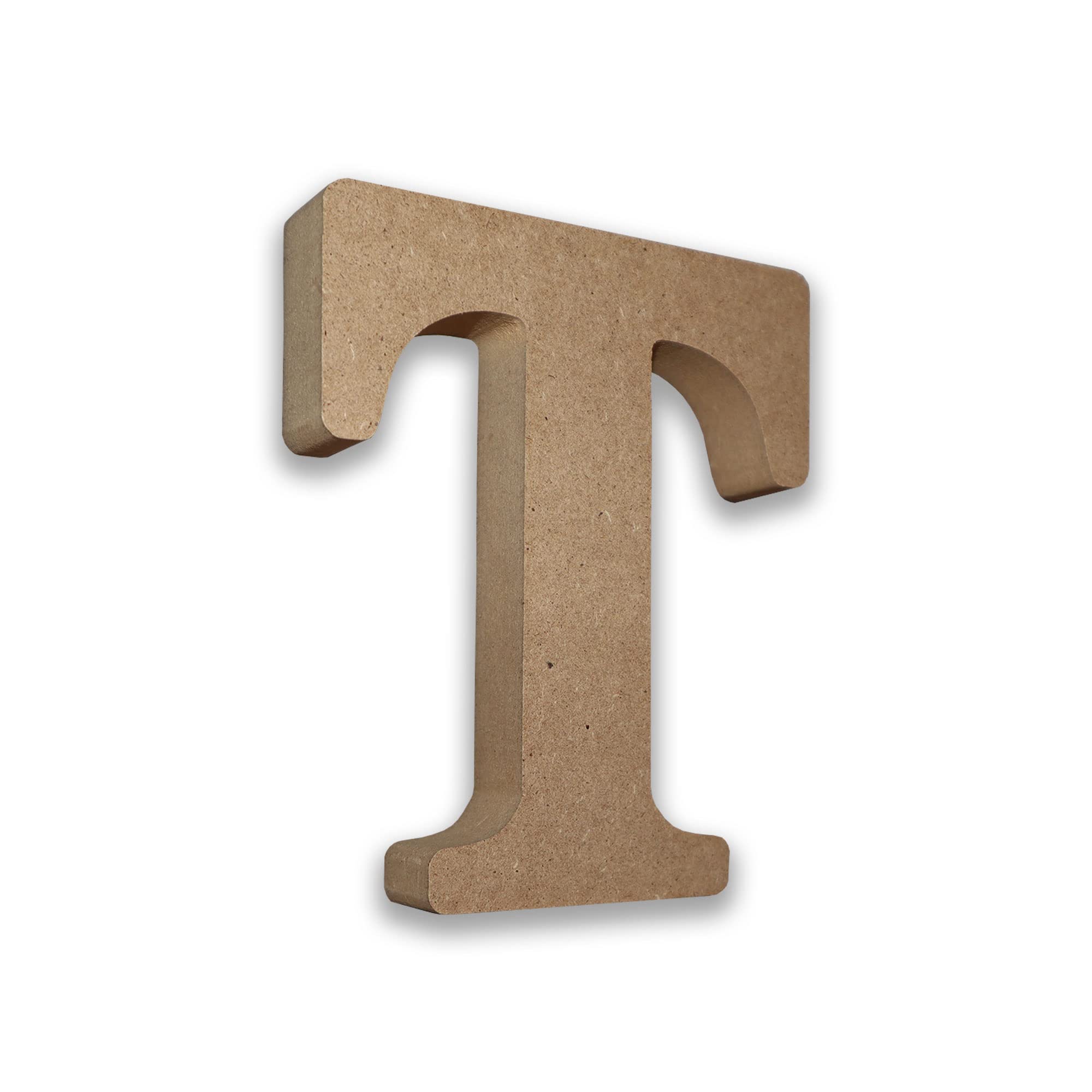 Buy MDF Letters Wooden Letters for Crafts MDF Letter T (Large 13cm High ...