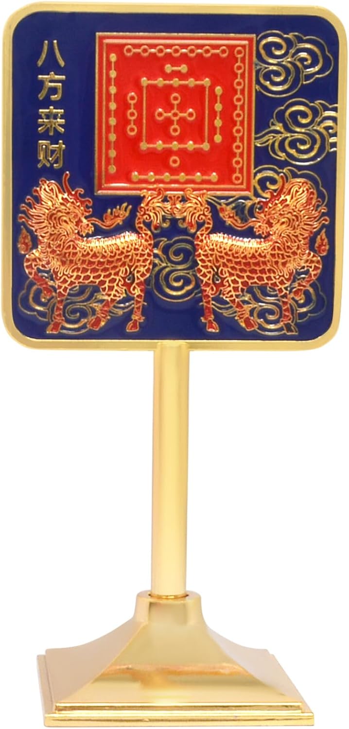 Amazon.com : Feng Shui Ho Tu Enhancing Mirror Kylin Amulet Statue ...