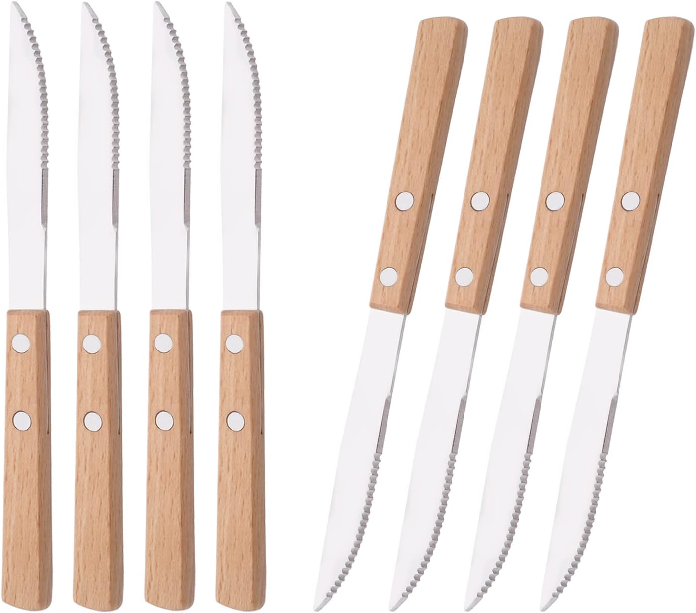 Amazon.com: Mundial 5 inch Steak Knife Set of 6 pieces with Wood Handle ...