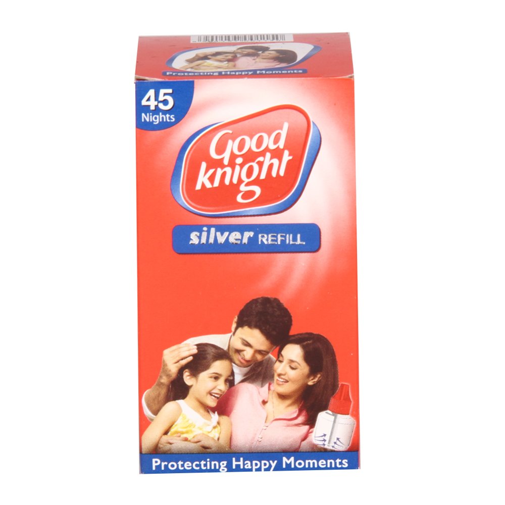 Good Knight Mosquito Liquid Refill - Silver 45 Nights, 45ml Pack ...