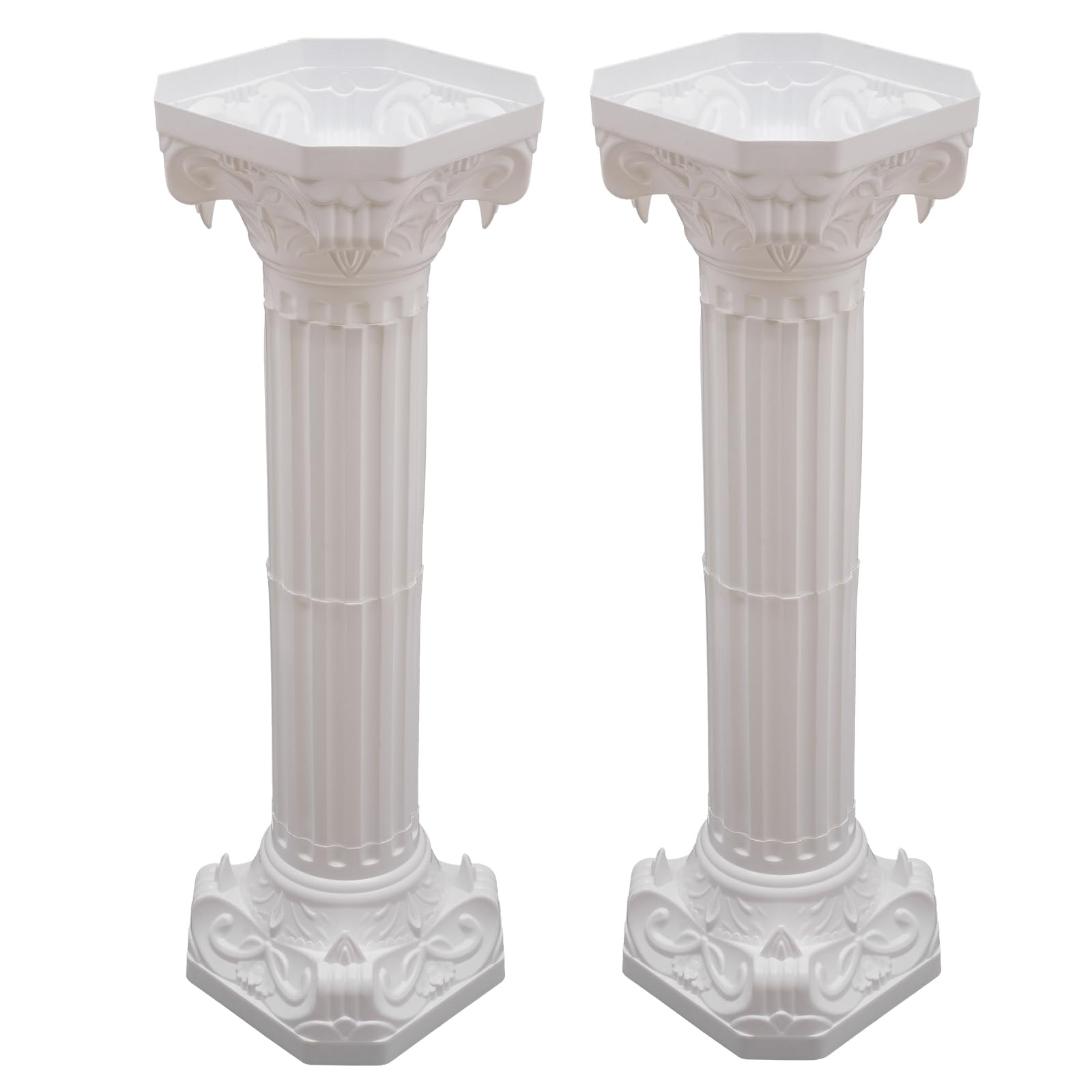 Amazon.com: 2PCS White Roman Pillar Set, Wedding Pillars, Roman Columns ...