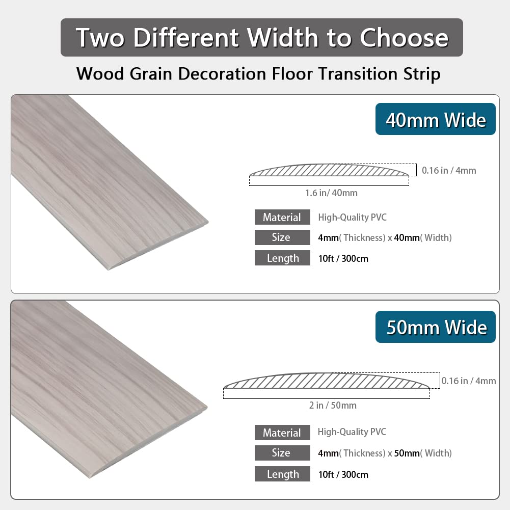 Snapklik.com : Floor Transition Strip 2 Self Adhesive Flat Vinyl ...