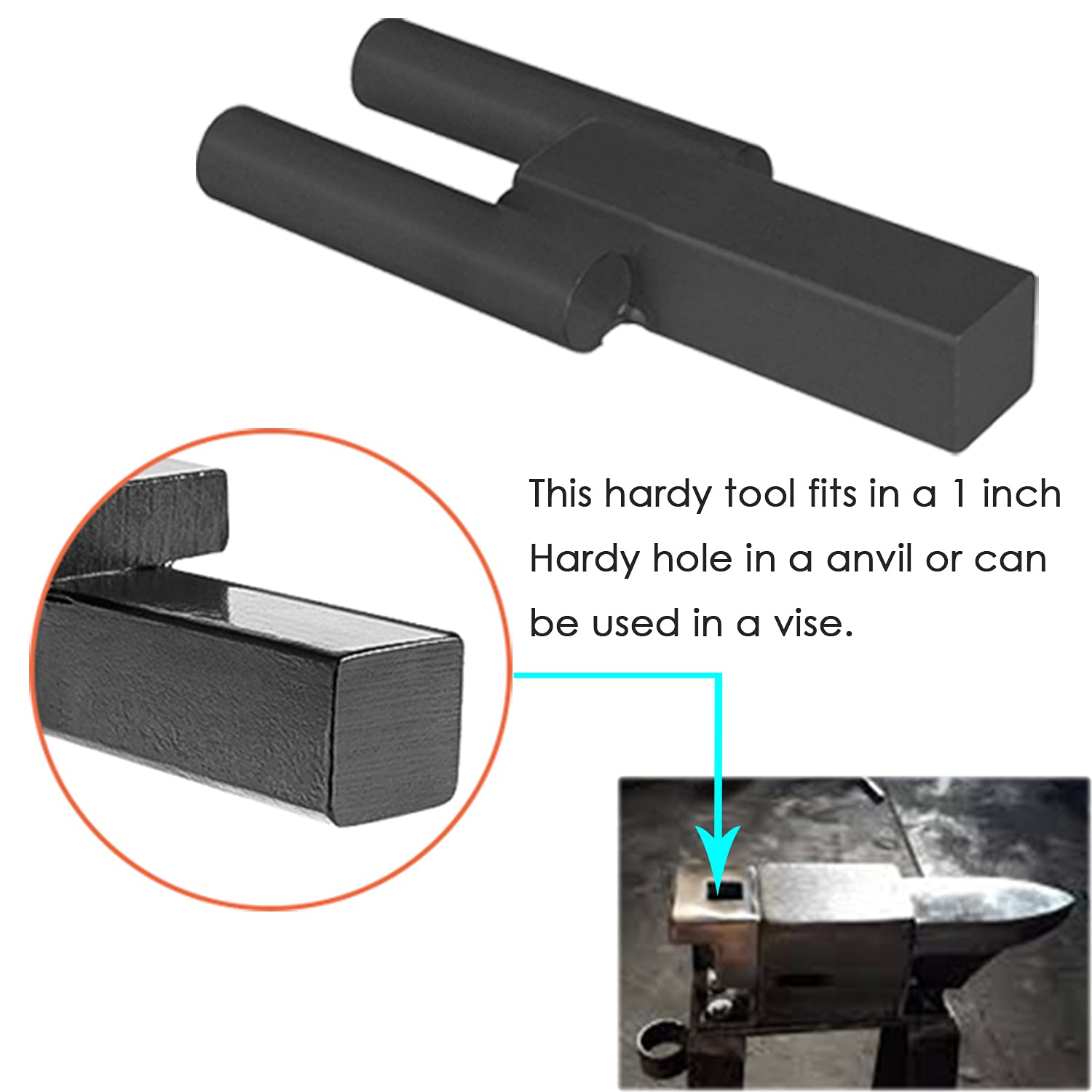 Snapklik.com : 1 Inch Blacksmith Hardy Anvil Tool Hardy Turning Bending ...