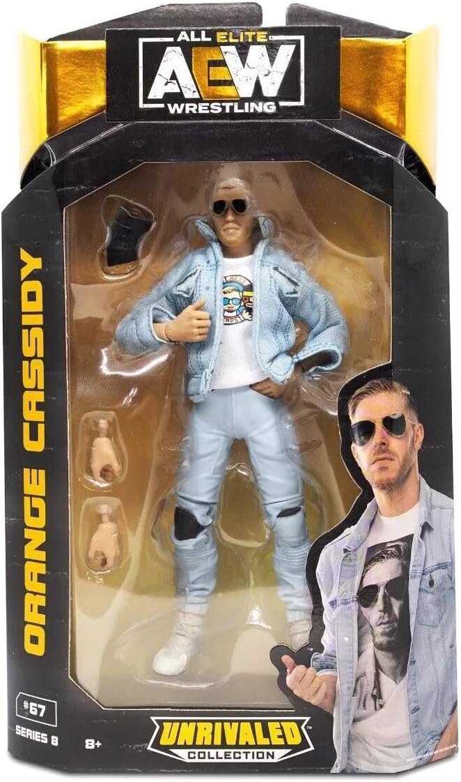Amazon.com: AEW - 1 Figure Pack (Unrivaled Figure) W3 - Orange Cassidy ...