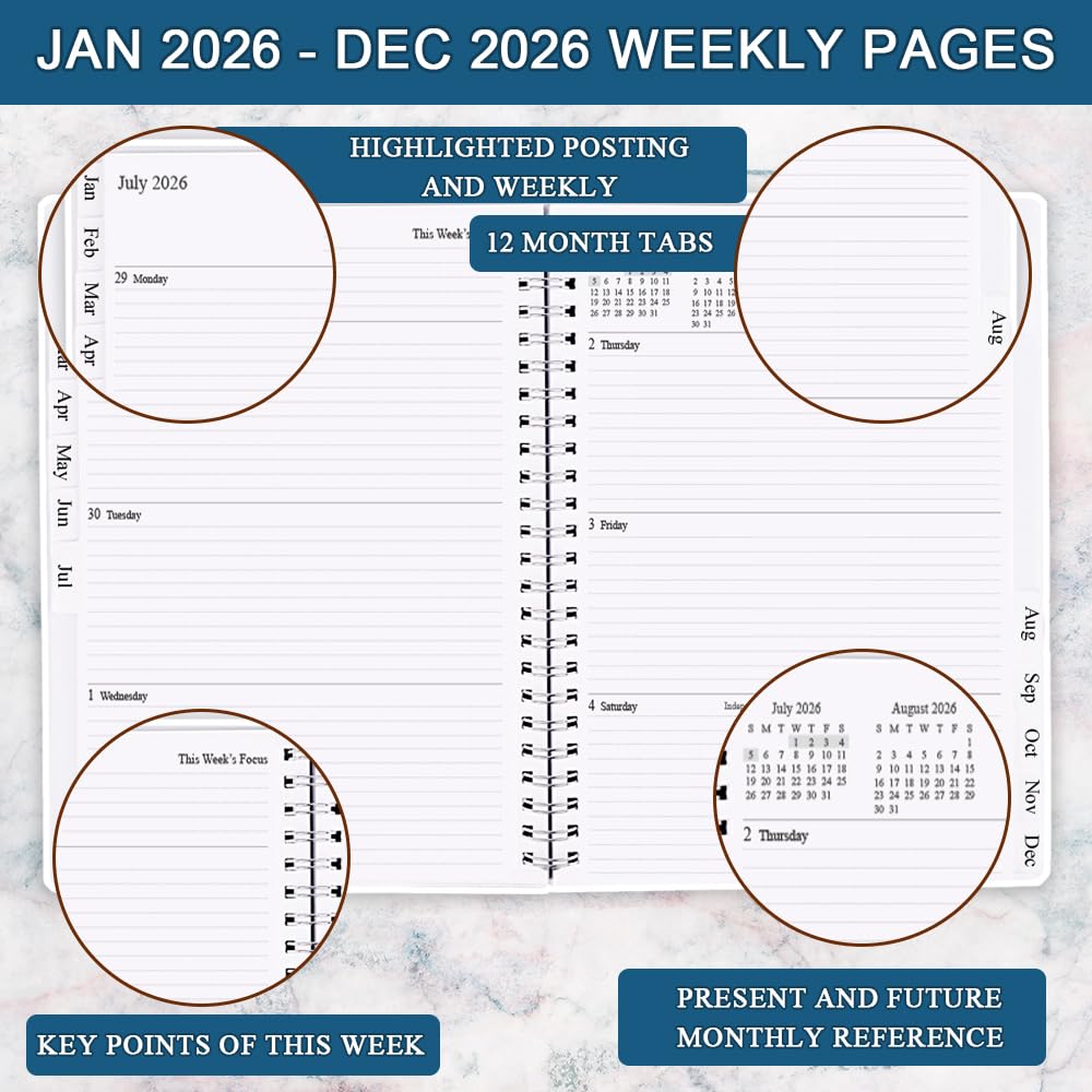 Snapklik.com : 2026 Planner - Planner 2026 From January 2026 - December ...