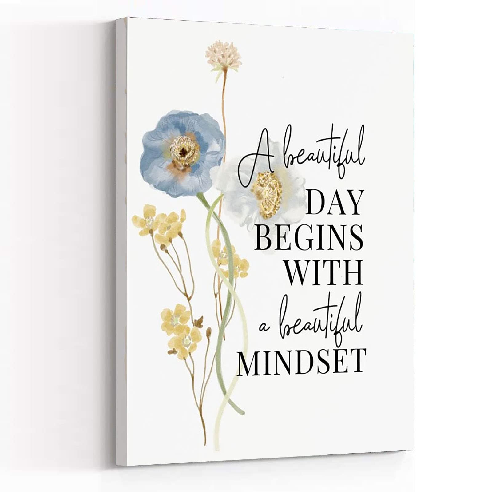 Art Positive Messages Positive Message GOLD ON WHITE Mental Health Art