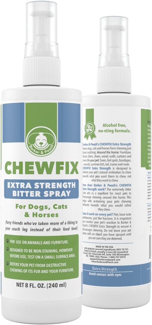 Amazon.com : 8oz Extra Strength Pet Chew Repellant - Chewfix Bitter ...