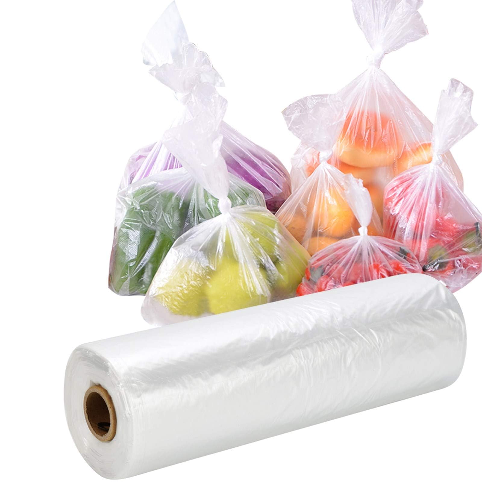 350 Bags/Roll - 30x40cm(12x16in) Clear Plastic Bags for Groceries ...