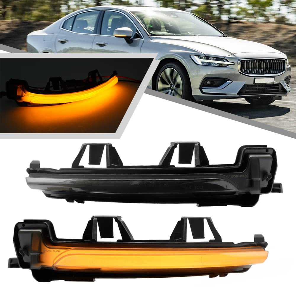 Amazon.com: 2Pcs XC40 Amber Sequential Blink Dynamic LED Side Mirror ...