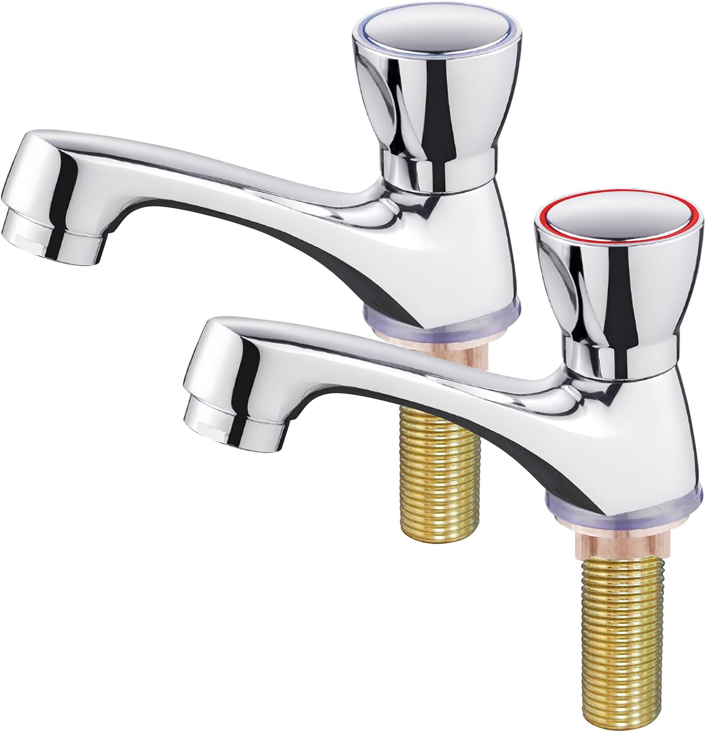 Bifordo Basin Tap,Easy to Install Metal Bathroom tap,1 Pair Club Tap ...