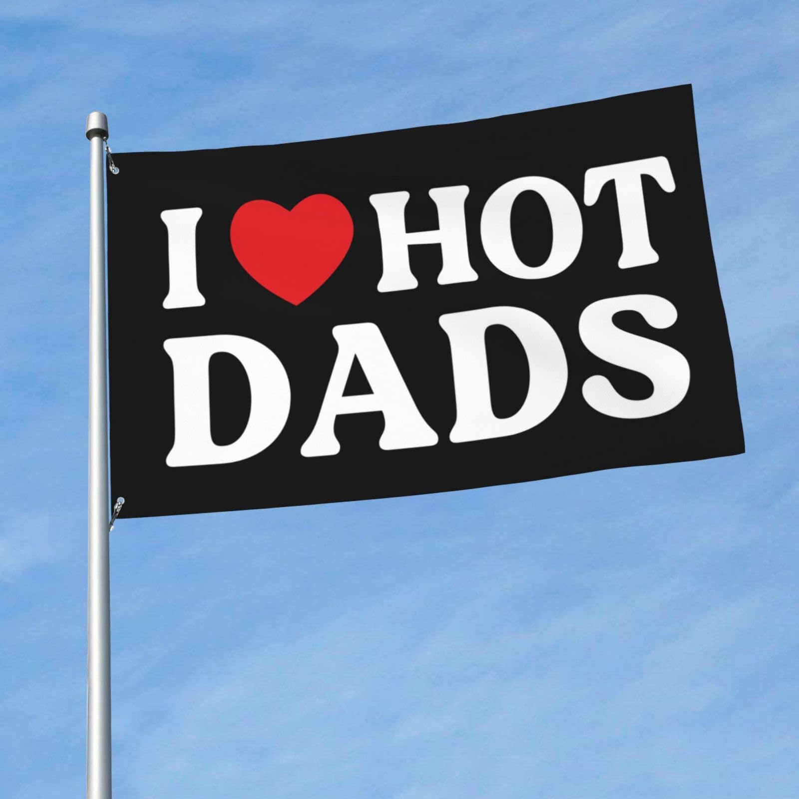 Snapklik.com : I Love Hot Dads Flag 3x5 Ft Motivational Flag Fitness ...