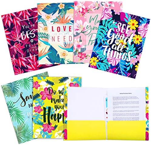 Folders with Pockets 12 Counts Letter Size Decorative File Folders for ...