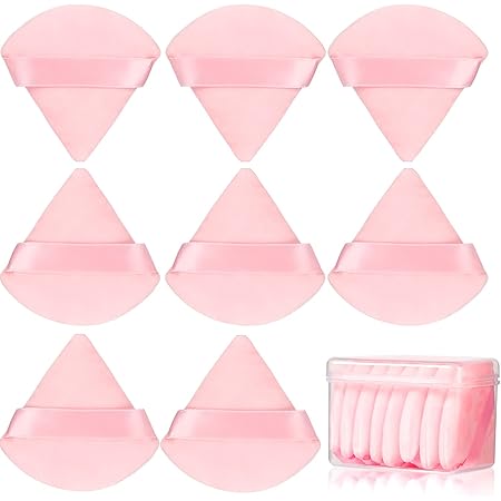 Amazon.com: 12Pcs Triangle Velvety Powder Puff, for Face Powder, Makeup ...