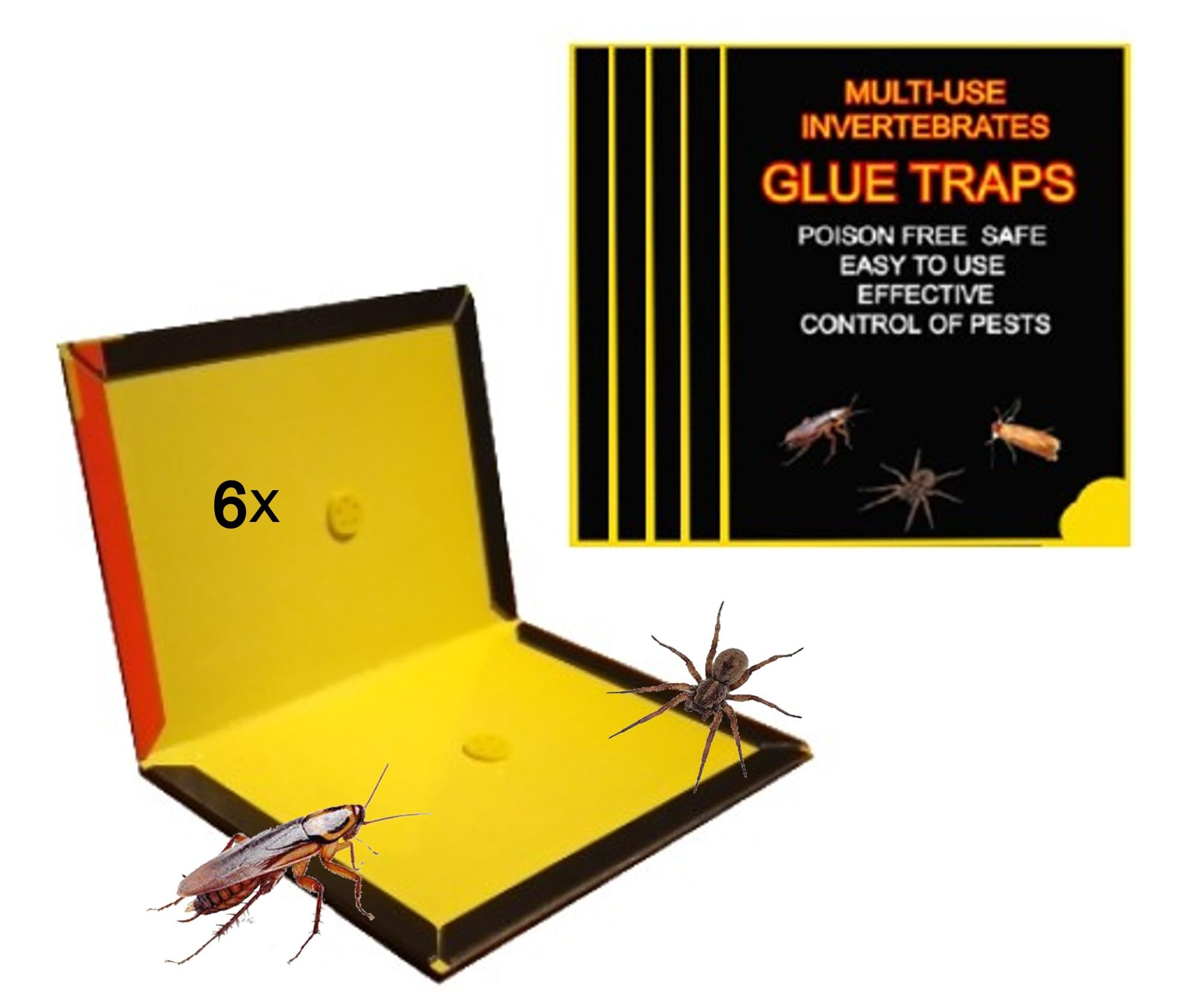 6 x Multi Use Bugs Sticky Boards Trap | Efficient Pack Of Invertebrates ...