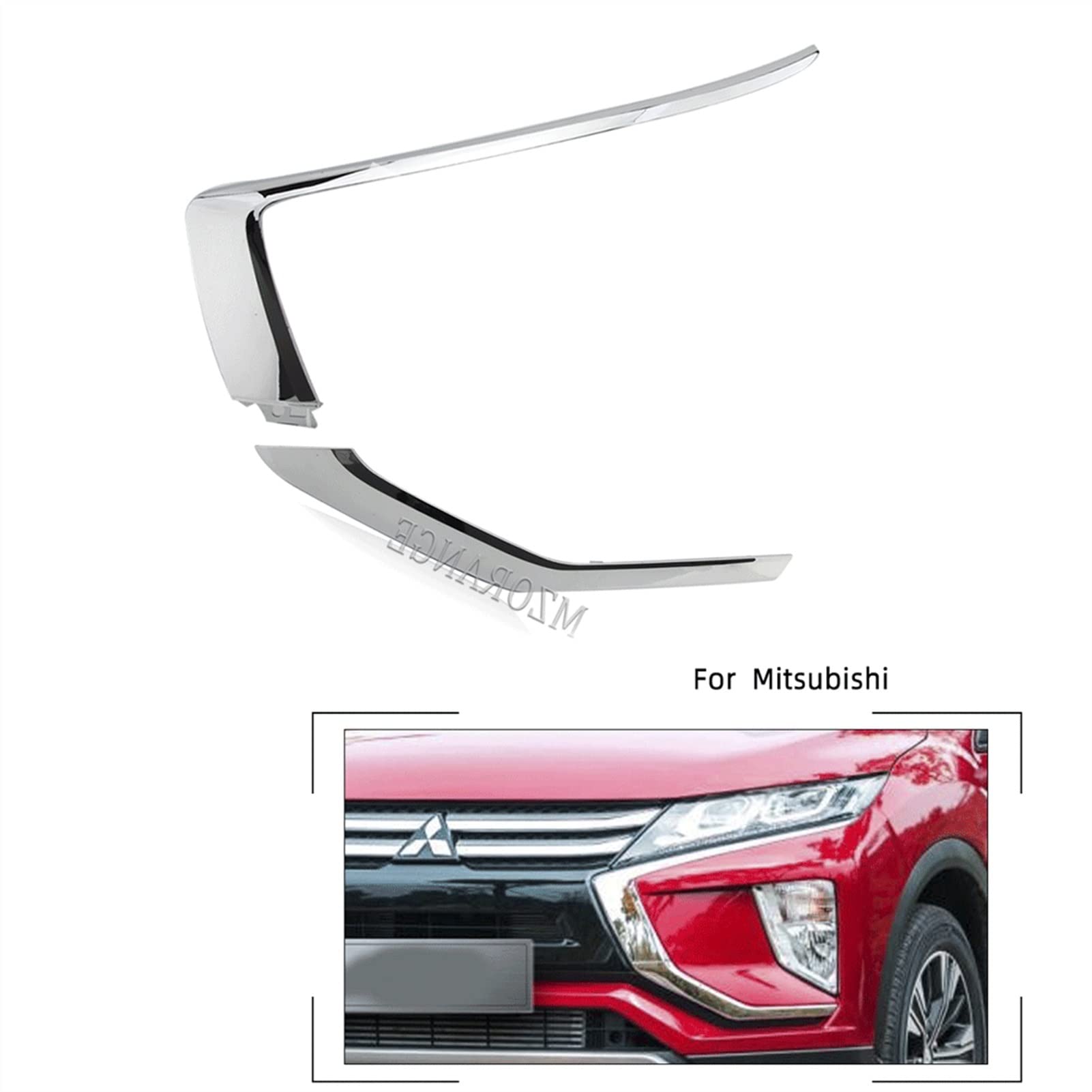 Buy ELAULA ABS Chrome Interior Front Bumper Chrome Trim Molding Set ...