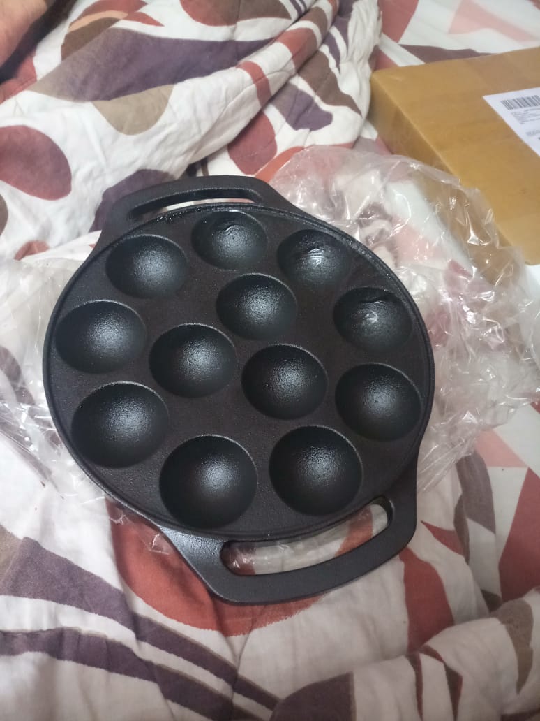 Buy ROSTON Cast Iron Paniyaram Appam Pan Appe Ponganalu Pan Chatti ...