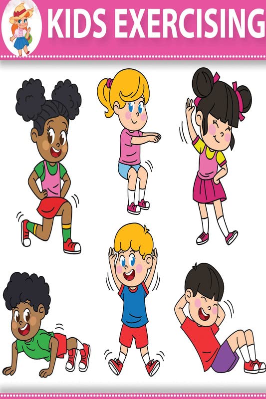 Child Exercising Clipart