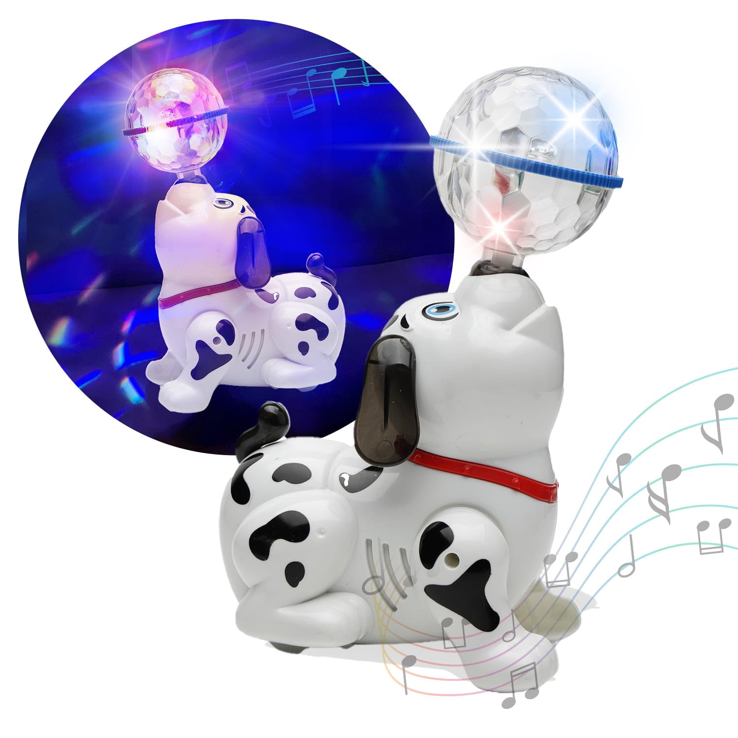 Buy Gooyo 360 ° Rotating Dancing Dog Toy with LED Flashing Lights ...