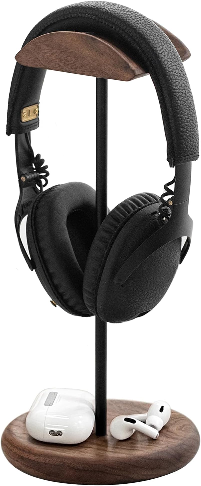 Amazon.com: Universal Headphone Stand for Desk - Solid Wood Headset ...